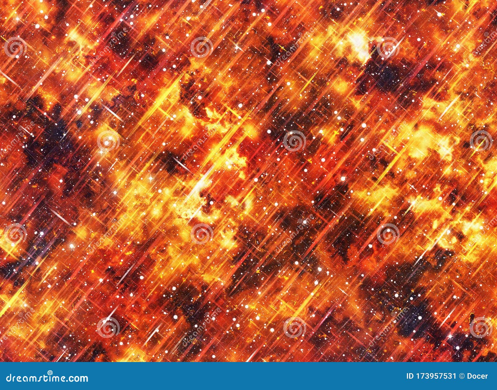 Bright Explosion Fire Burst on Space Stars Backgrounds Stock ...