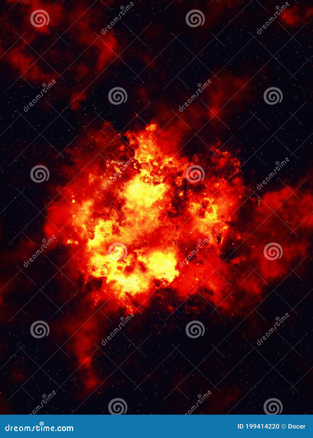 Bright Explosion Fire Flash on Space Backgrounds Stock Photo - Image of ...