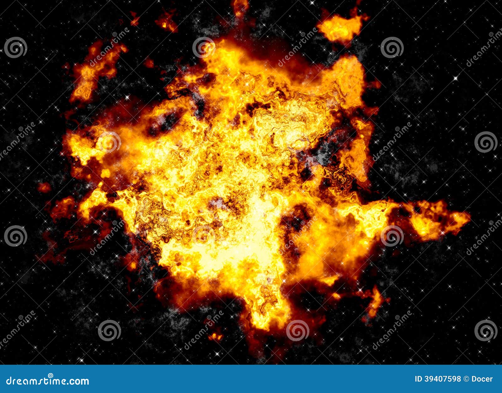 Bright Explosion Flash on a Black Backgrounds Stock Illustration ...