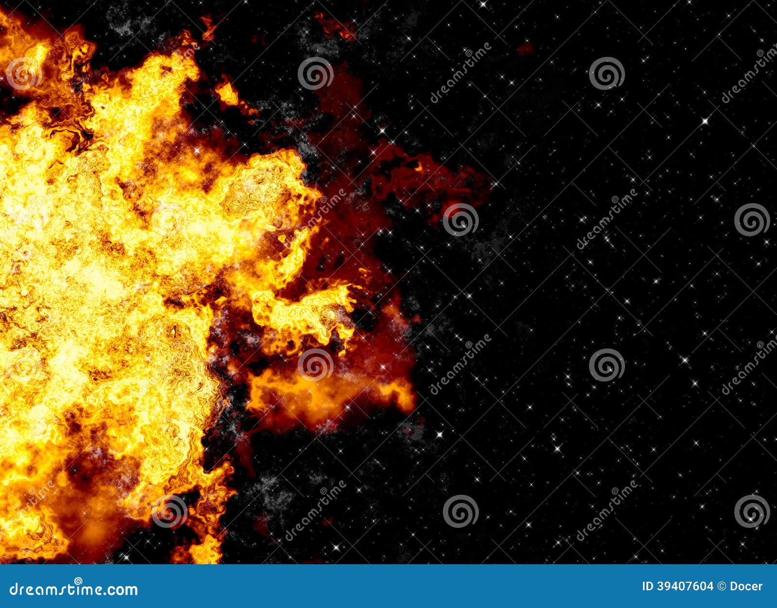 Bright Explosion Flash on a Black Backgrounds Stock Illustration ...