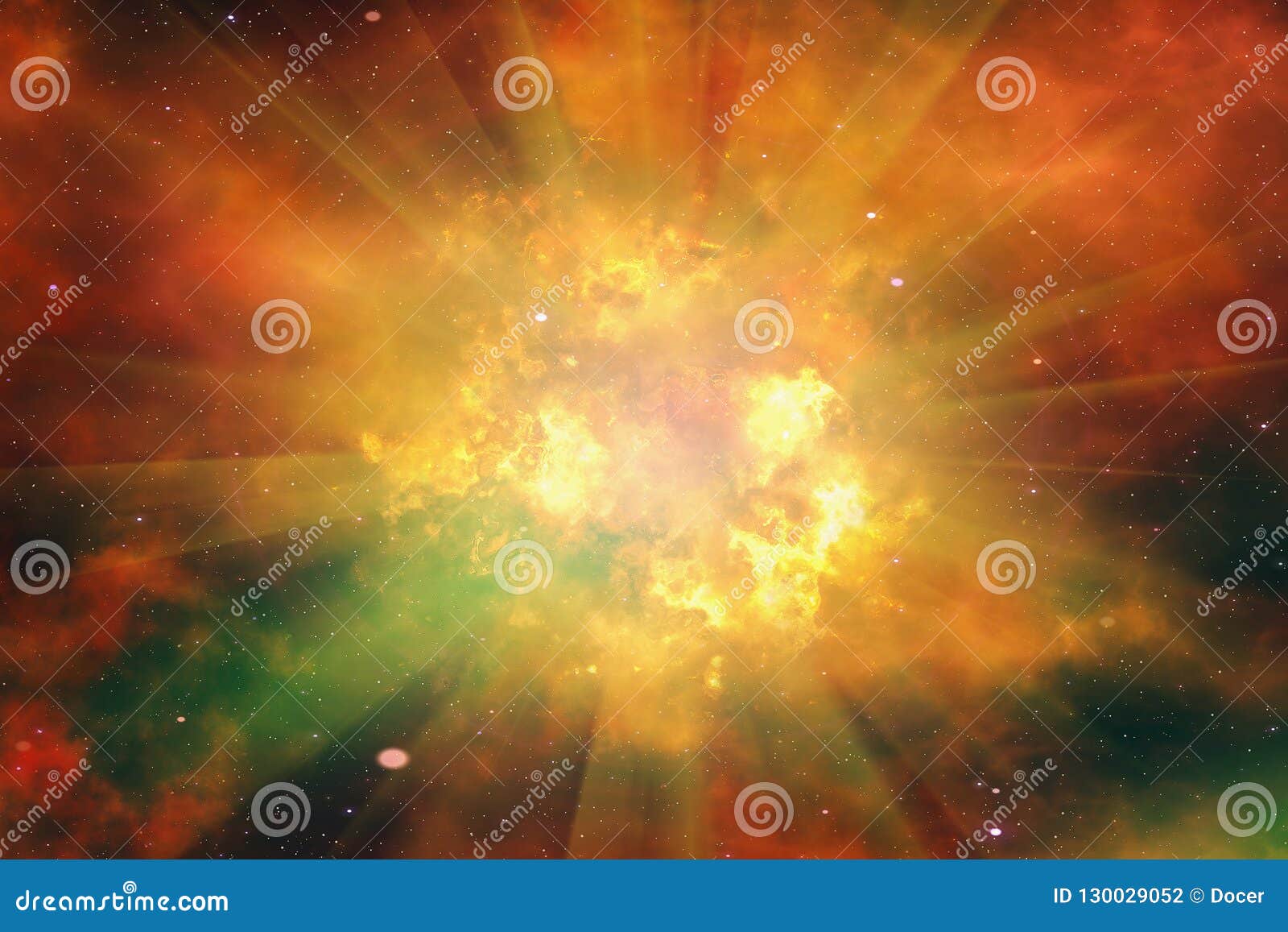 Bright Explosion Flash on a Space Background Stock Illustration ...