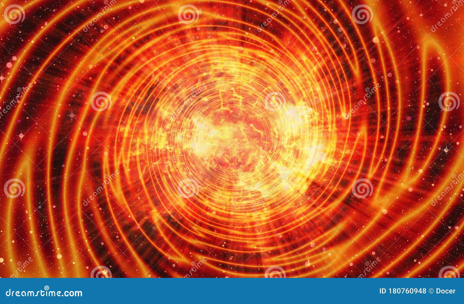 Bright Explosion Flash on a Space Background Stock Illustration ...
