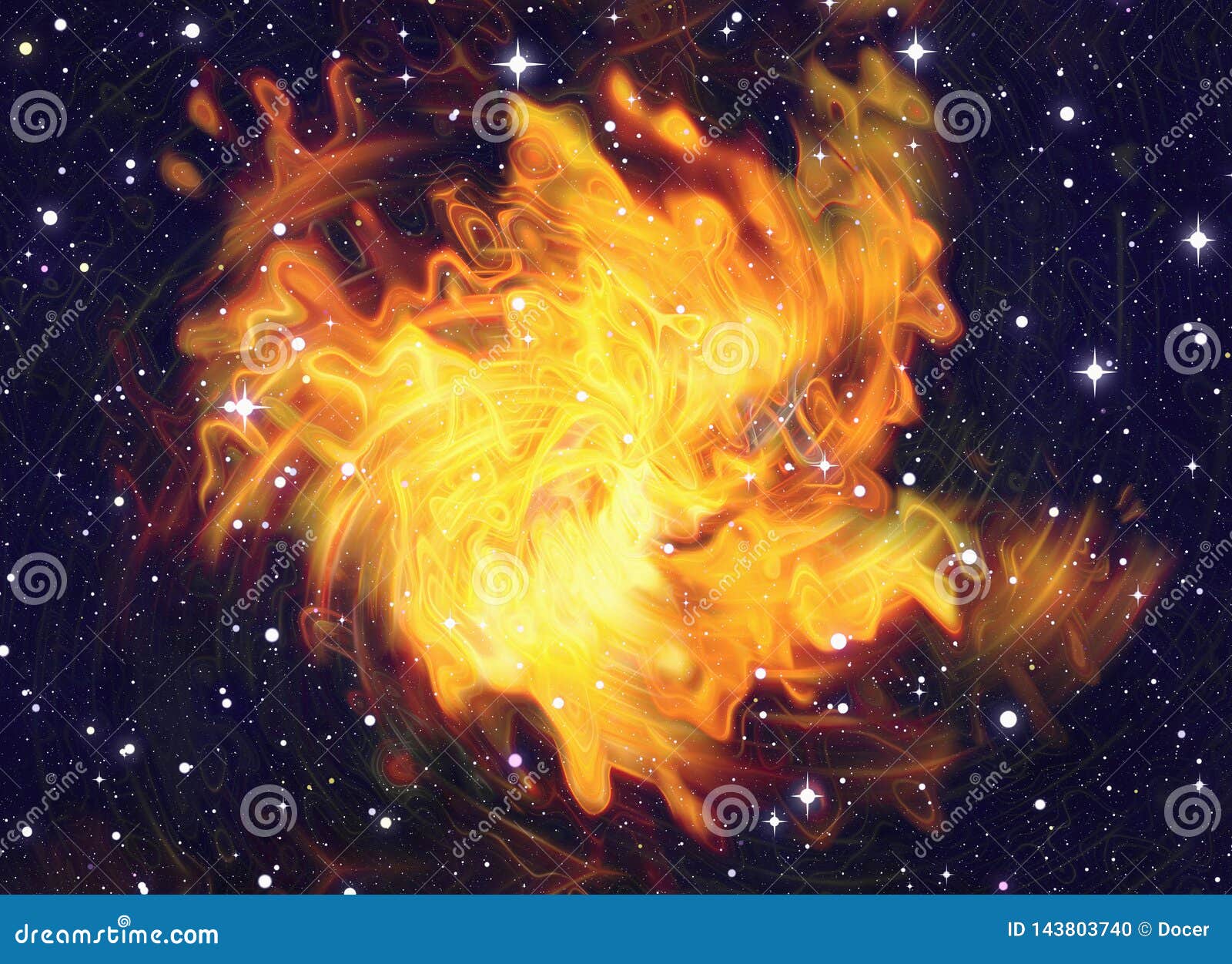Bright Explosion Flash On Space Backgrounds Stock Illustration ...