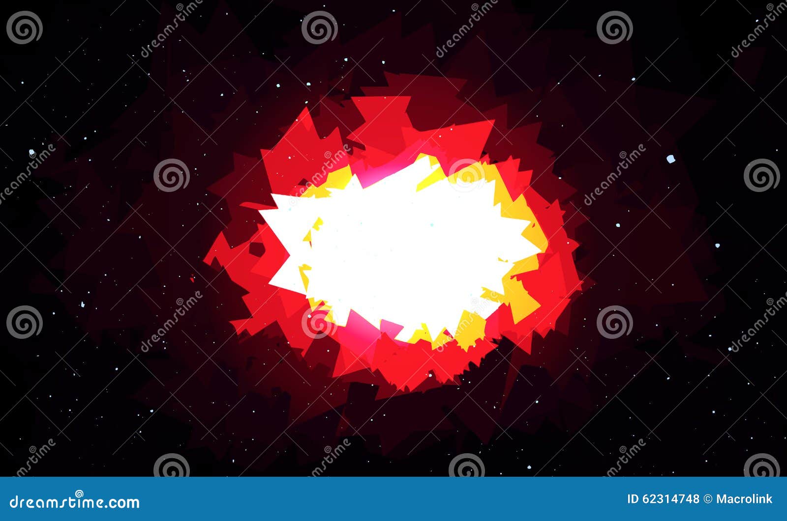Bright Explosion in Space stock vector. Illustration of magic - 62314748