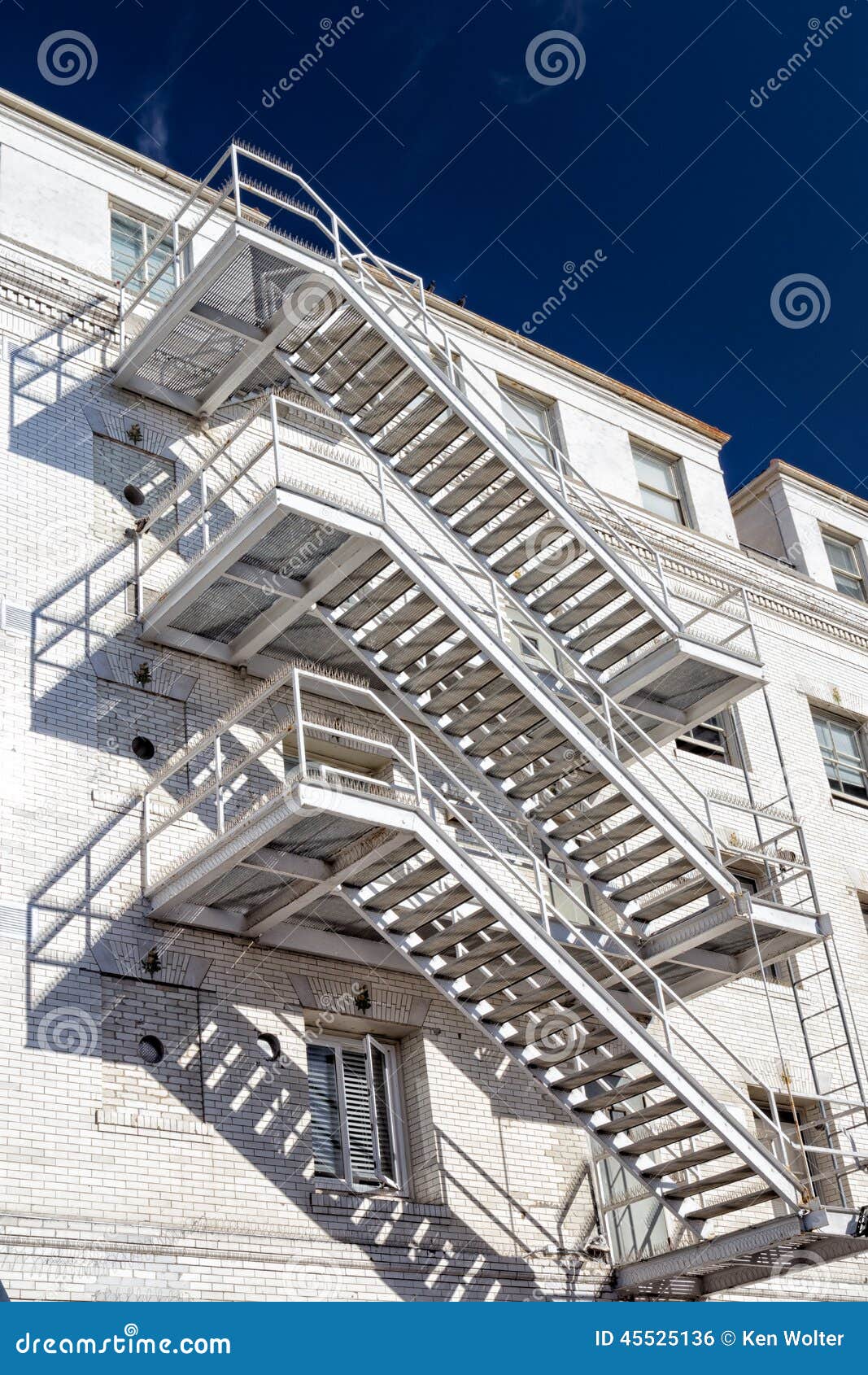 Bright Exterior Diagonal Staircase Stock Photo - Image of diagonal ...