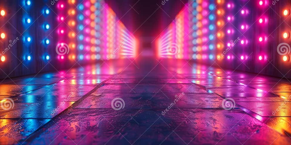 A Bright, Eye-catching Background Using an Assortment of Neon Light ...