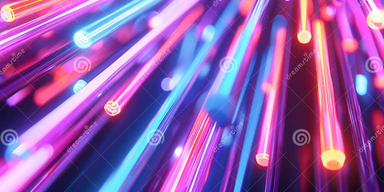 A Bright, Eye-catching Background Using an Assortment of Neon Light ...