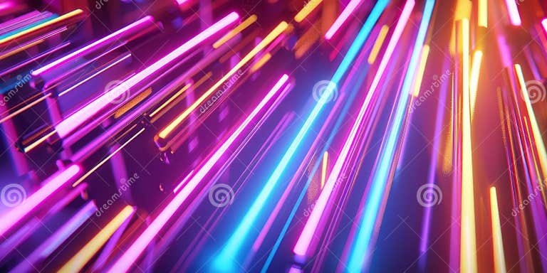 A Bright, Eye-catching Background Using an Assortment of Neon Light ...