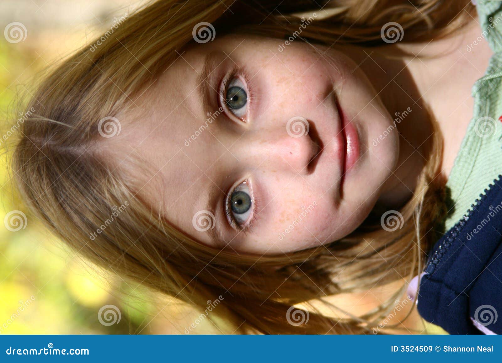 Bright eyed girl stock image. Image of outside, child - 3524509