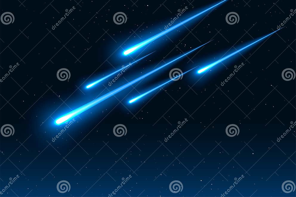 Bright Falling Shooting Star Comet Design Stock Illustration ...