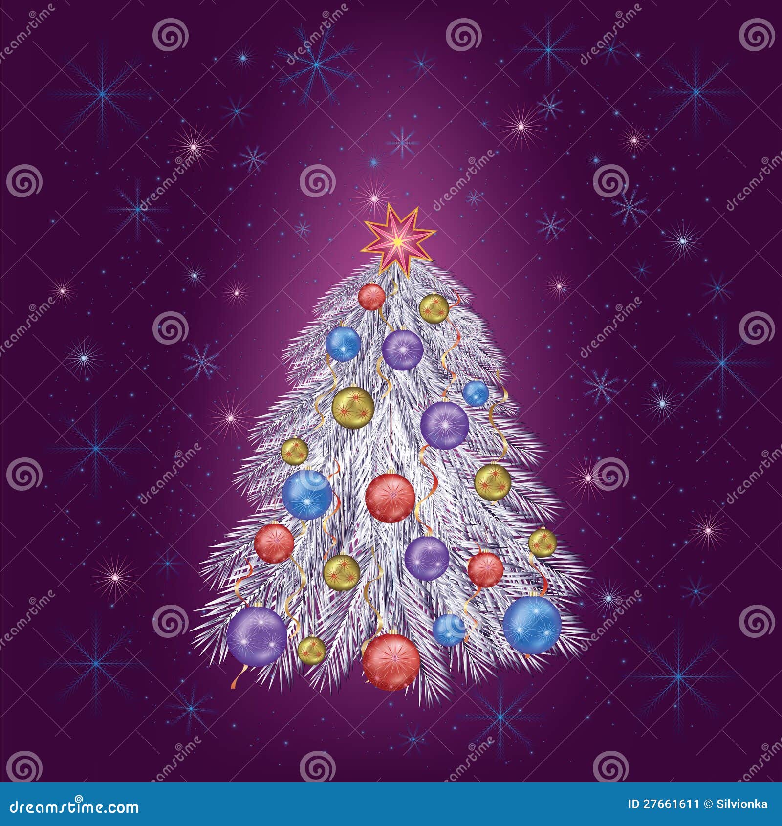 Bright Festive New Year and Christmas Card Stock Vector - Illustration ...