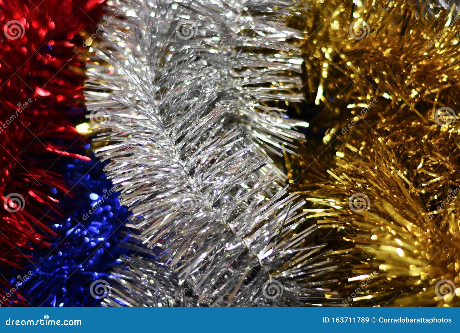 The Bright Festoons are Ready for the Christmas Tree Stock Image ...