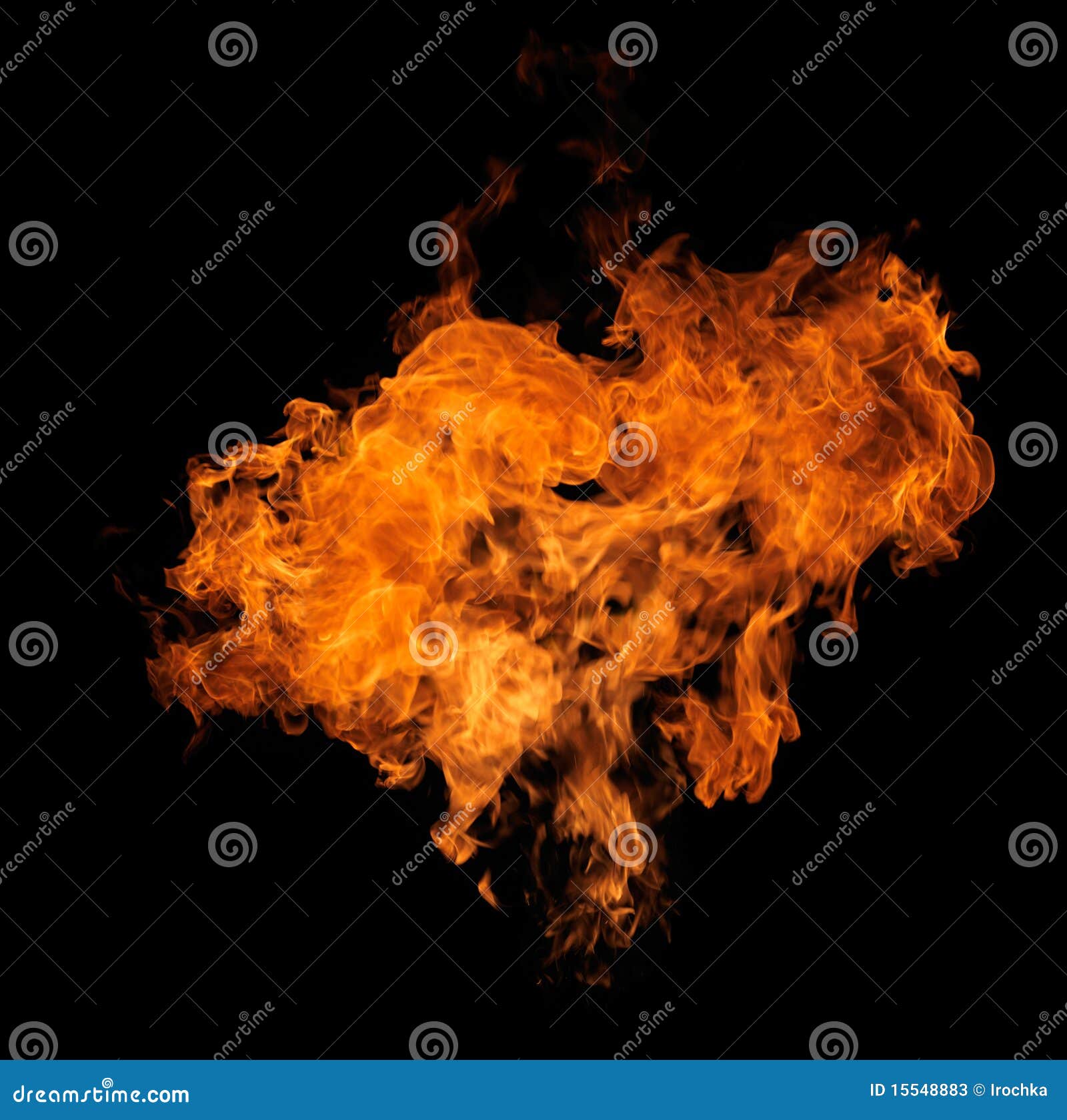 Bright Fire In The Fireplace Is Close And Clear, Can Be Used As A ...