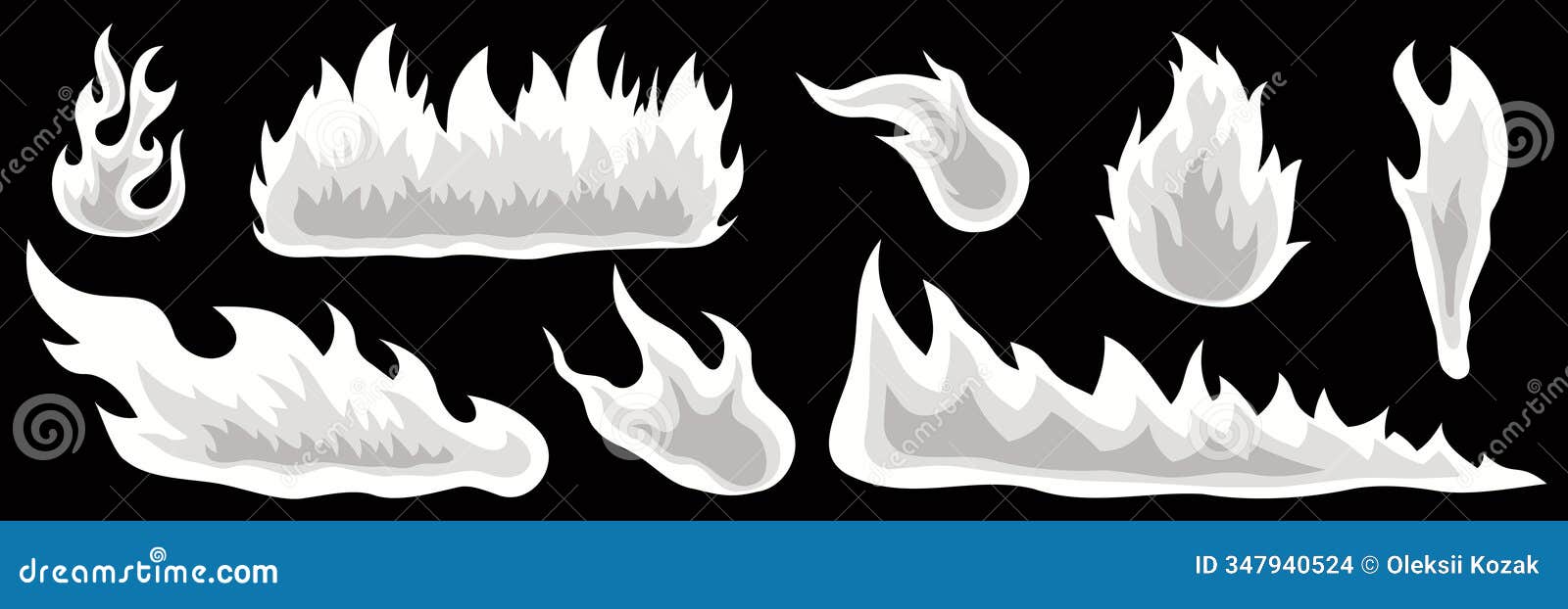Bright Fire for the Background. Types of Fire. Small and Big Fire Stock ...