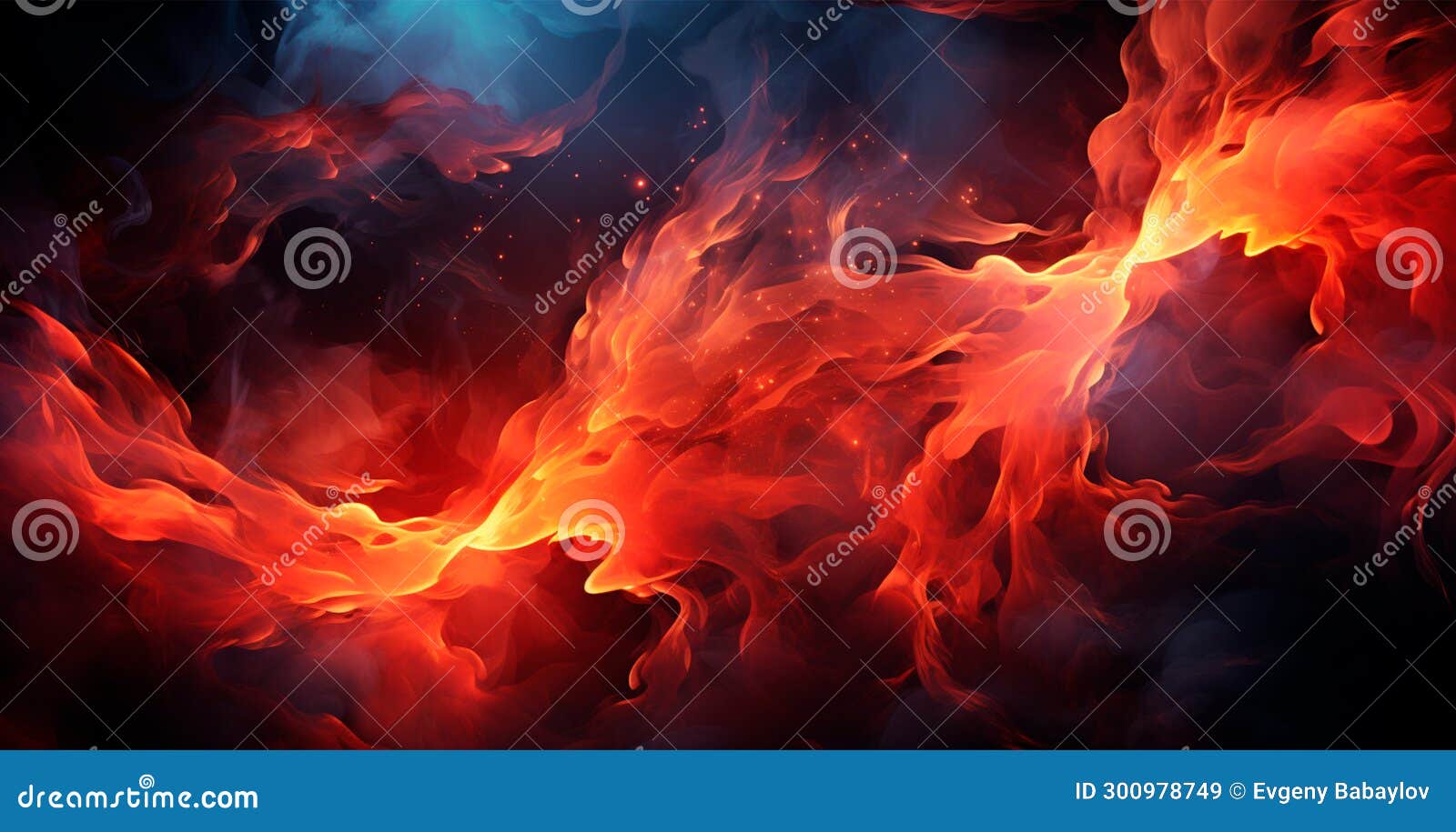 Bright Fire, Panoramic Fire Background - AI Generated Image Stock Image ...