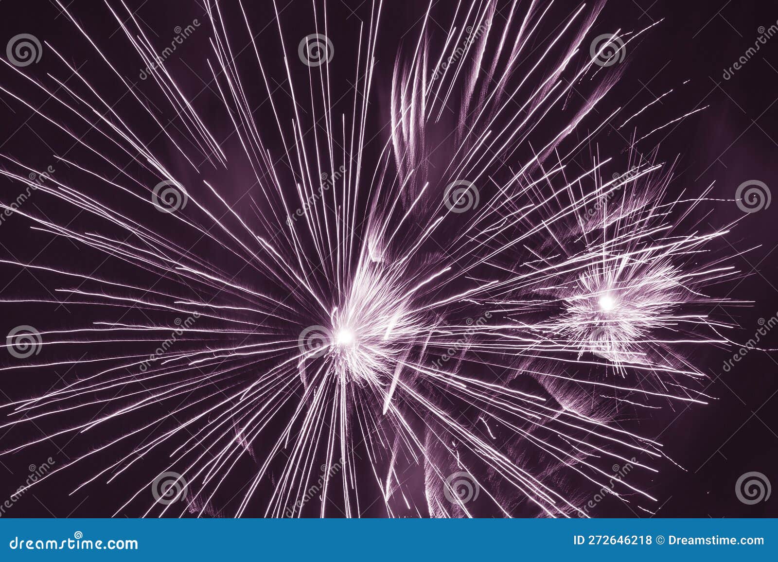 Bright Firework Burst Against Darkviolet Sky Stock Photo - Image of ...