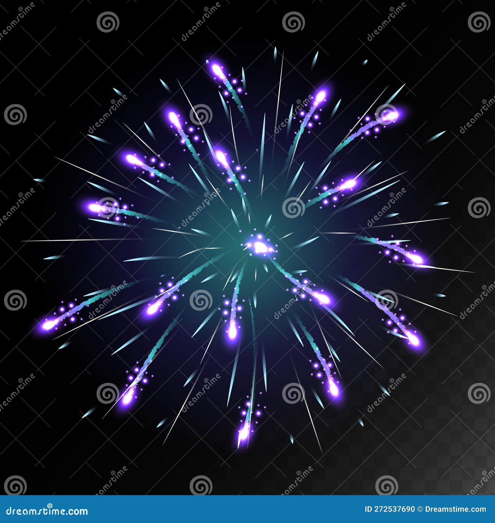Bright Fireworks Explosions Stock Vector - Illustration of party, fire ...