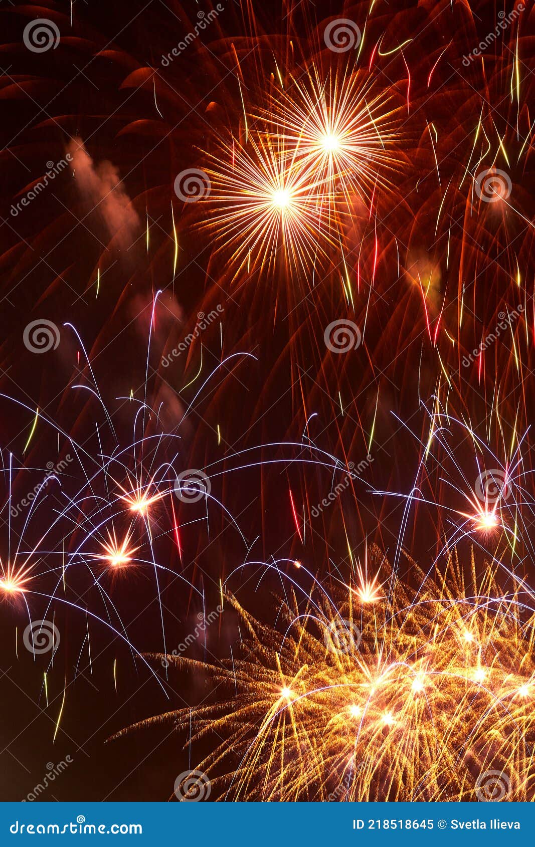 Bright Fireworks in the Sky Stock Image - Image of frame, festival ...