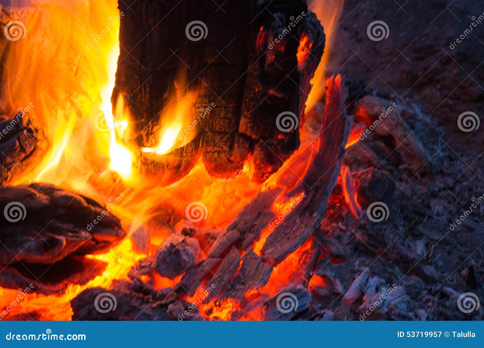 Bright Flame of the Burning Bonfire Stock Image - Image of summer ...
