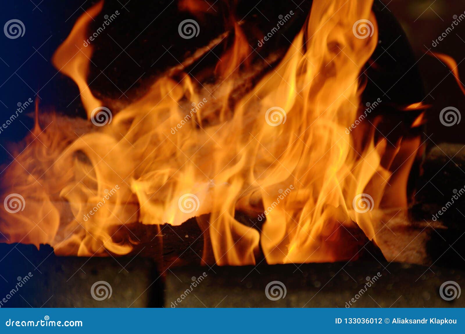 Bright flame of fire stock photo. Image of conflagration - 133036012