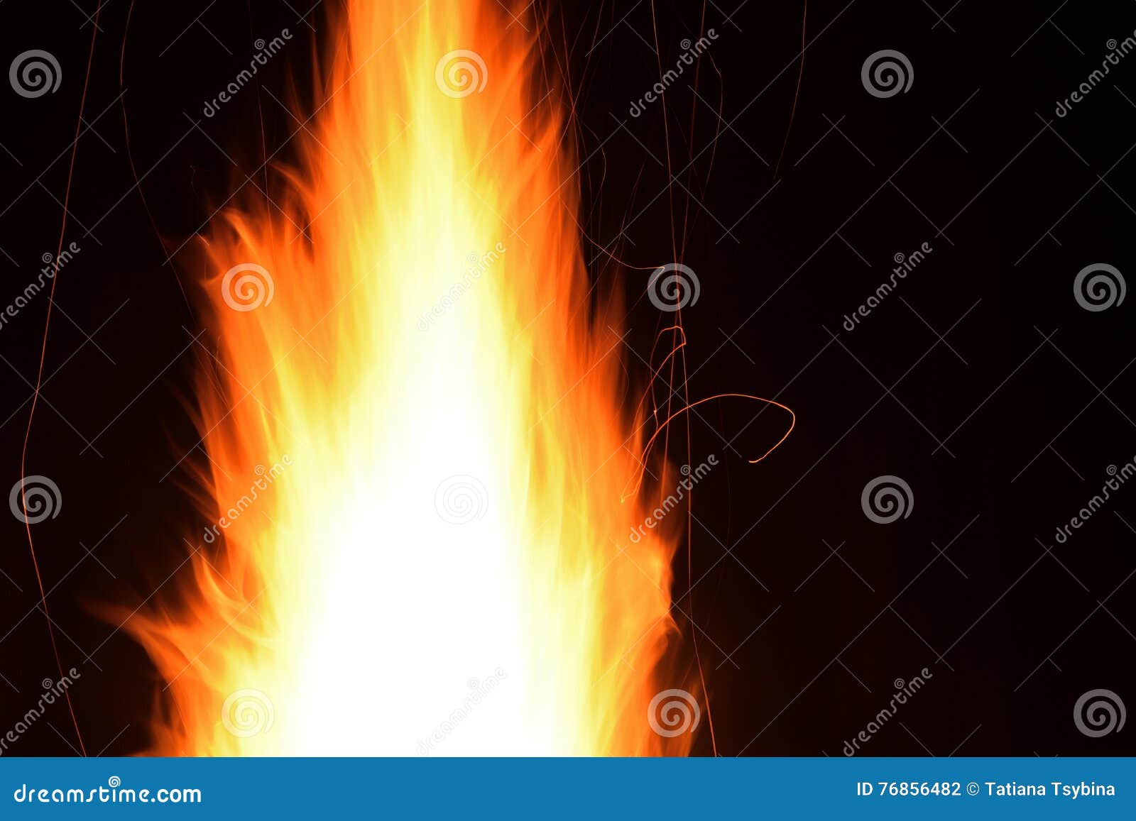 Bright Flame Fire and Sparkle at Night, Stock Photo - Image of sparks ...