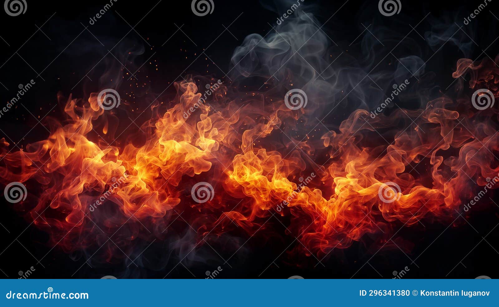 Geometric Flamy Hexagonal Symbol On Starry Sky. Vector Illustration ...