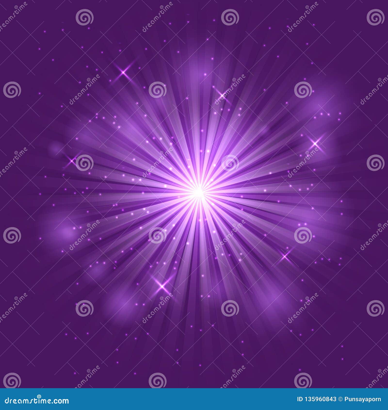 Bright Flash and Explosion on Purple Background Stock Vector ...