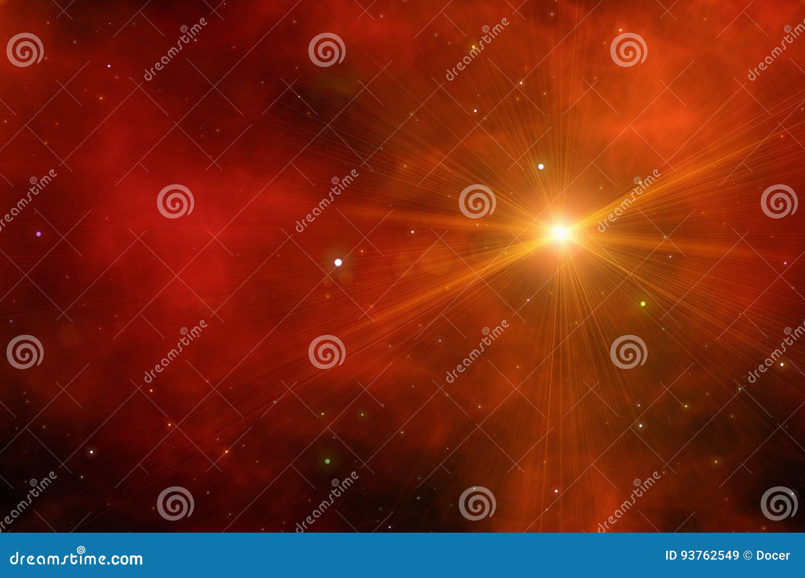Bright Flash on a Space Backgrounds Stock Illustration - Illustration ...
