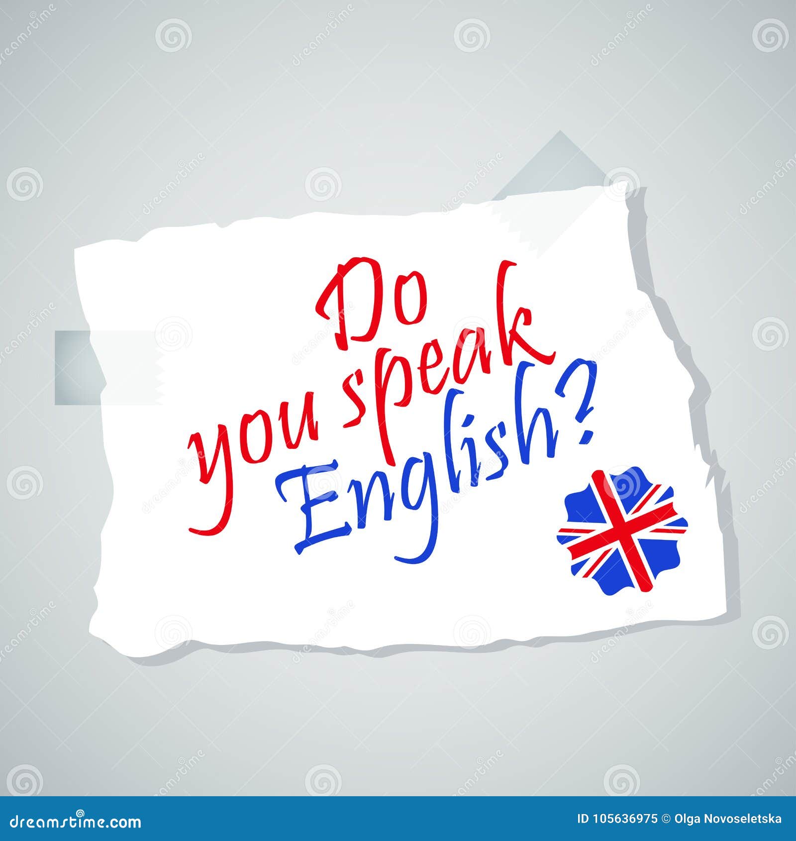 Learn english note stock vector. Illustration of backdrop - 105636975