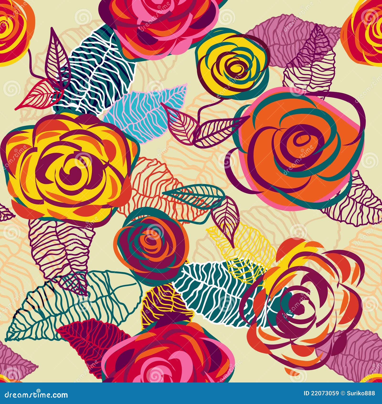 Bright floral background stock vector. Illustration of cute - 22073059