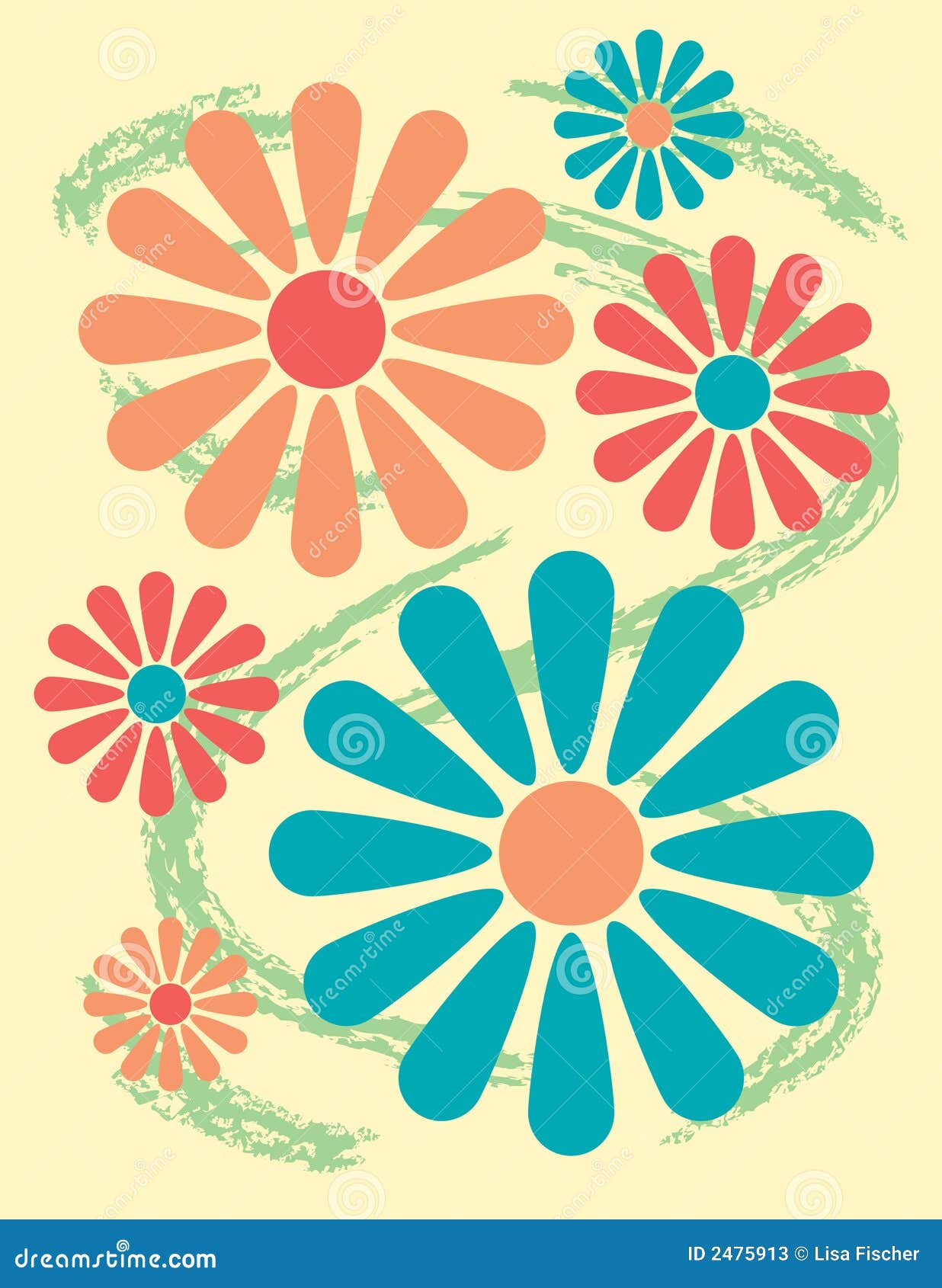 Bright Floral Design stock vector. Illustration of background - 2475913