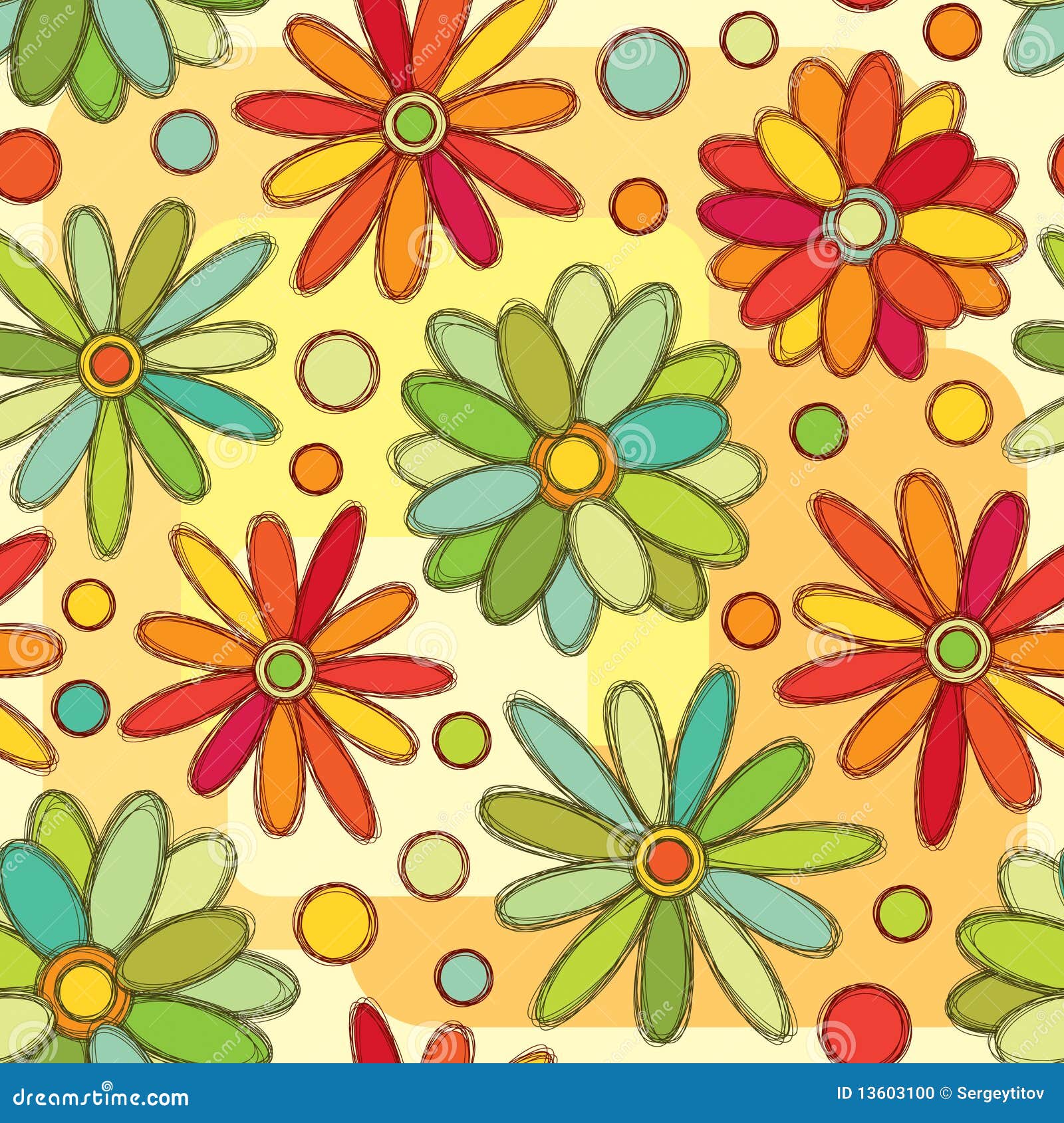 Bright floral pattern stock vector. Illustration of bright - 13603100