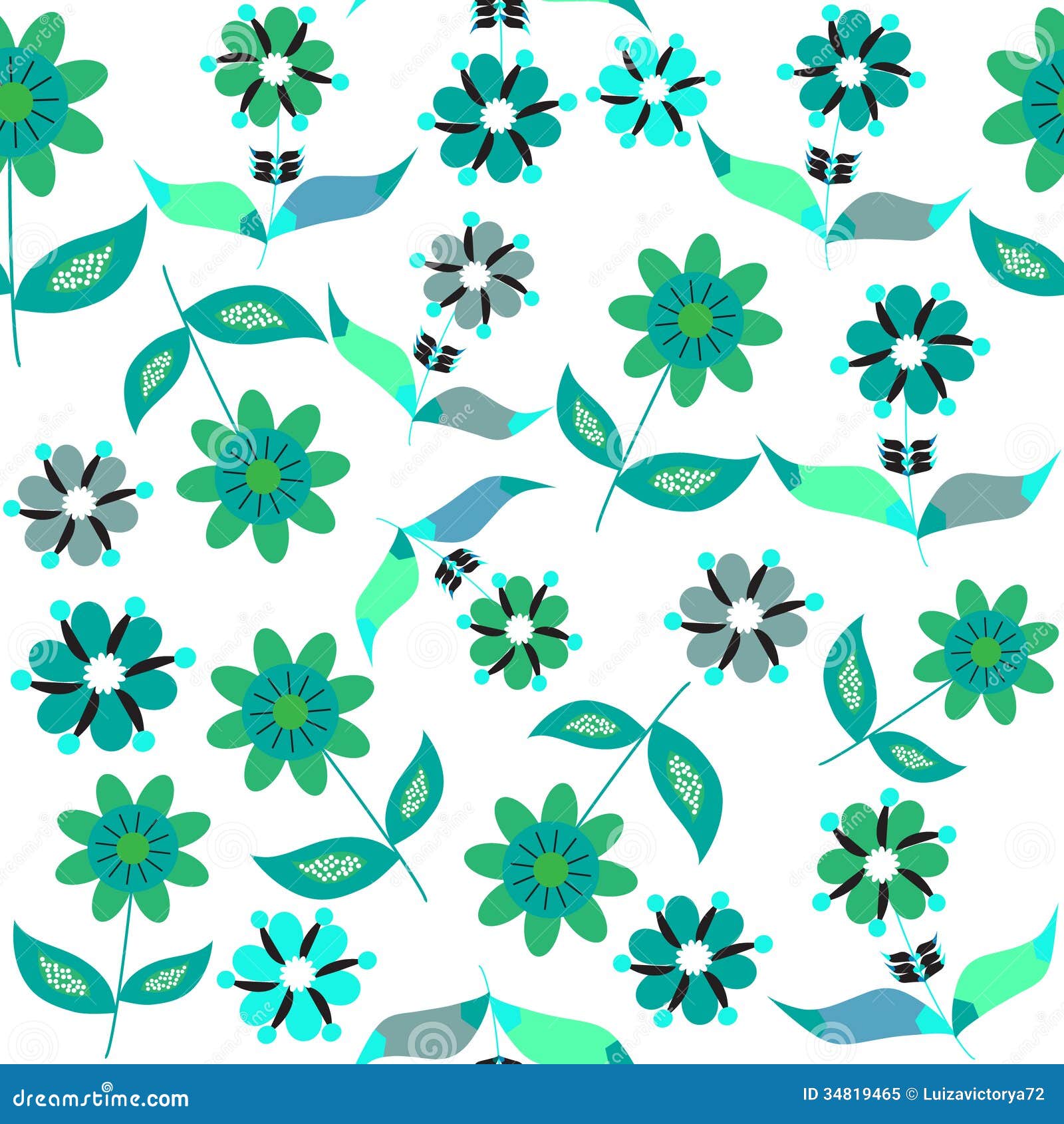 Bright Floral Seamless Pattern, and Seamless Patt Stock Vector ...