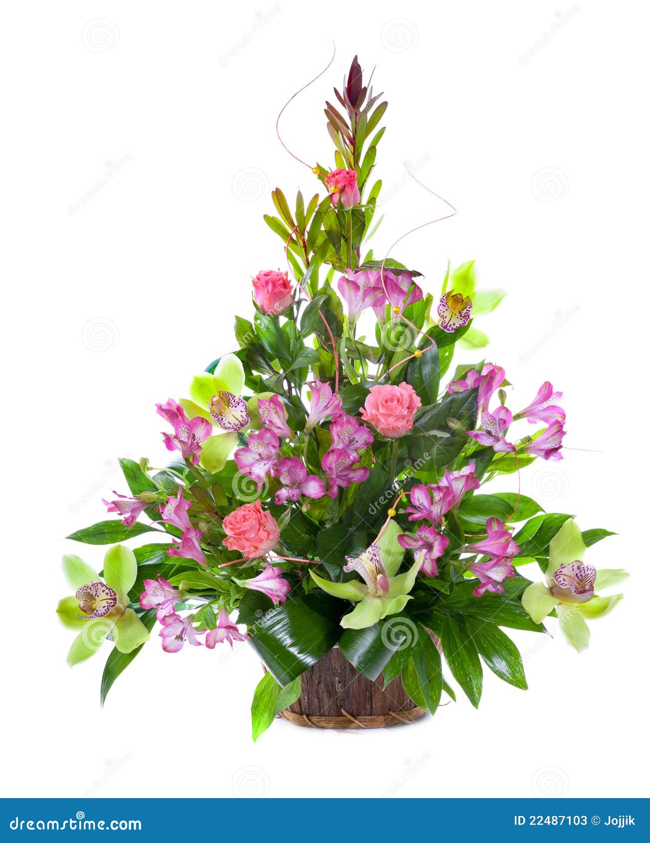 Bright flower bouquet stock image. Image of blossom, basket - 22487103