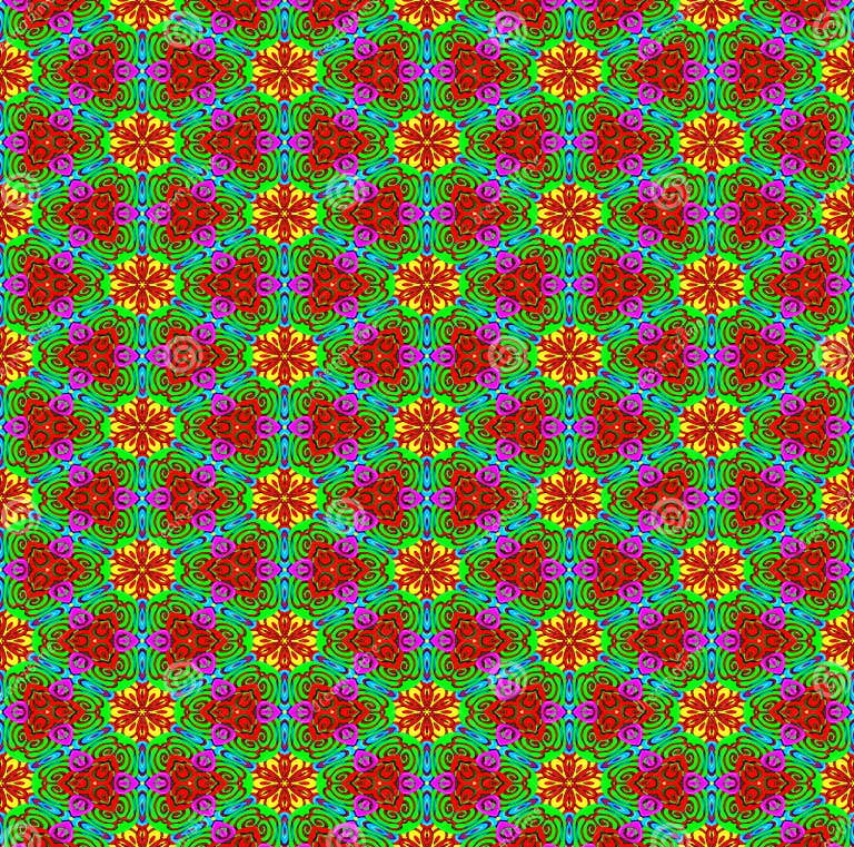 Bright flower pattern stock illustration. Illustration of modern - 7096926