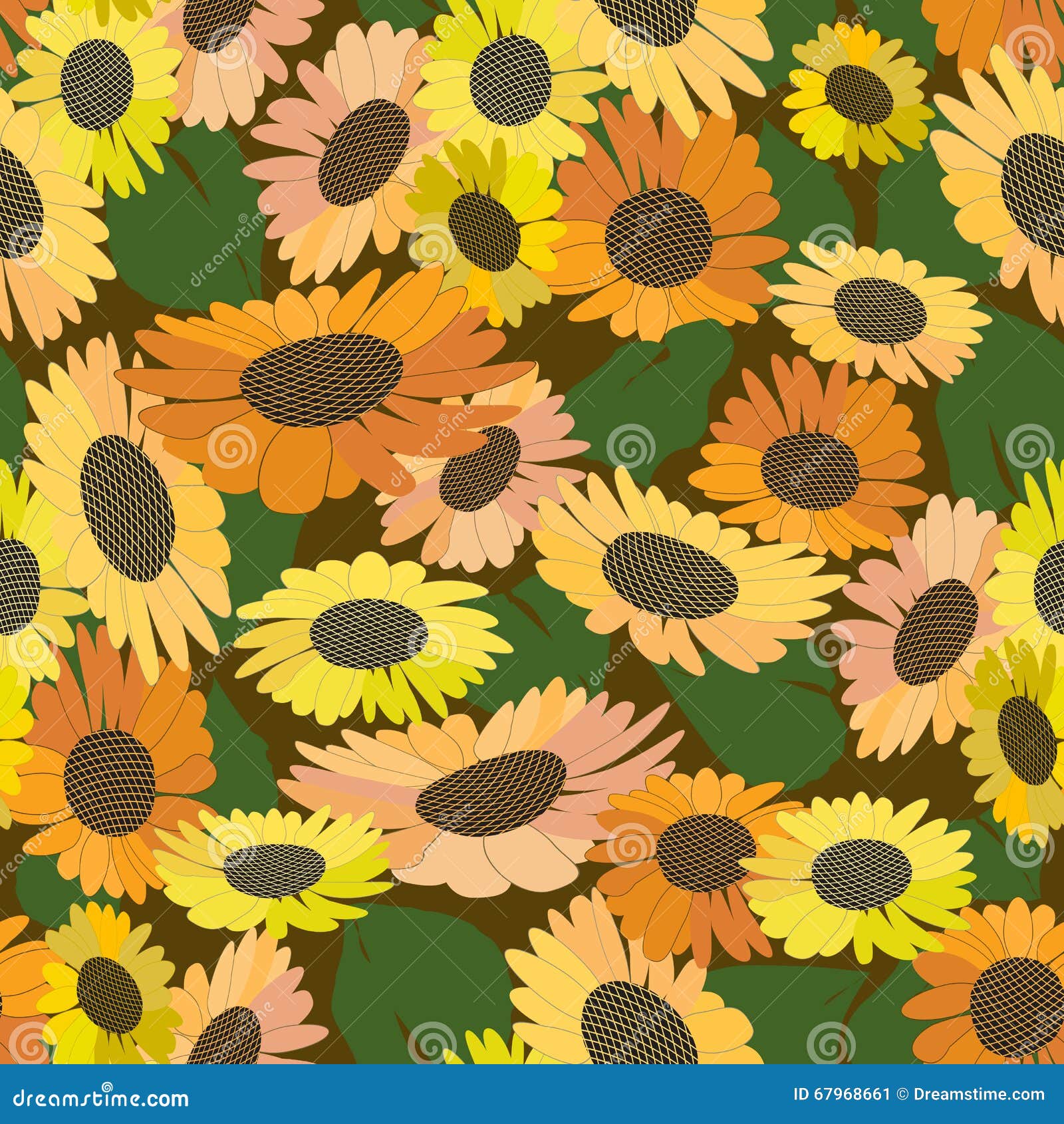 Bright flower pattern stock vector. Illustration of graphic - 67968661