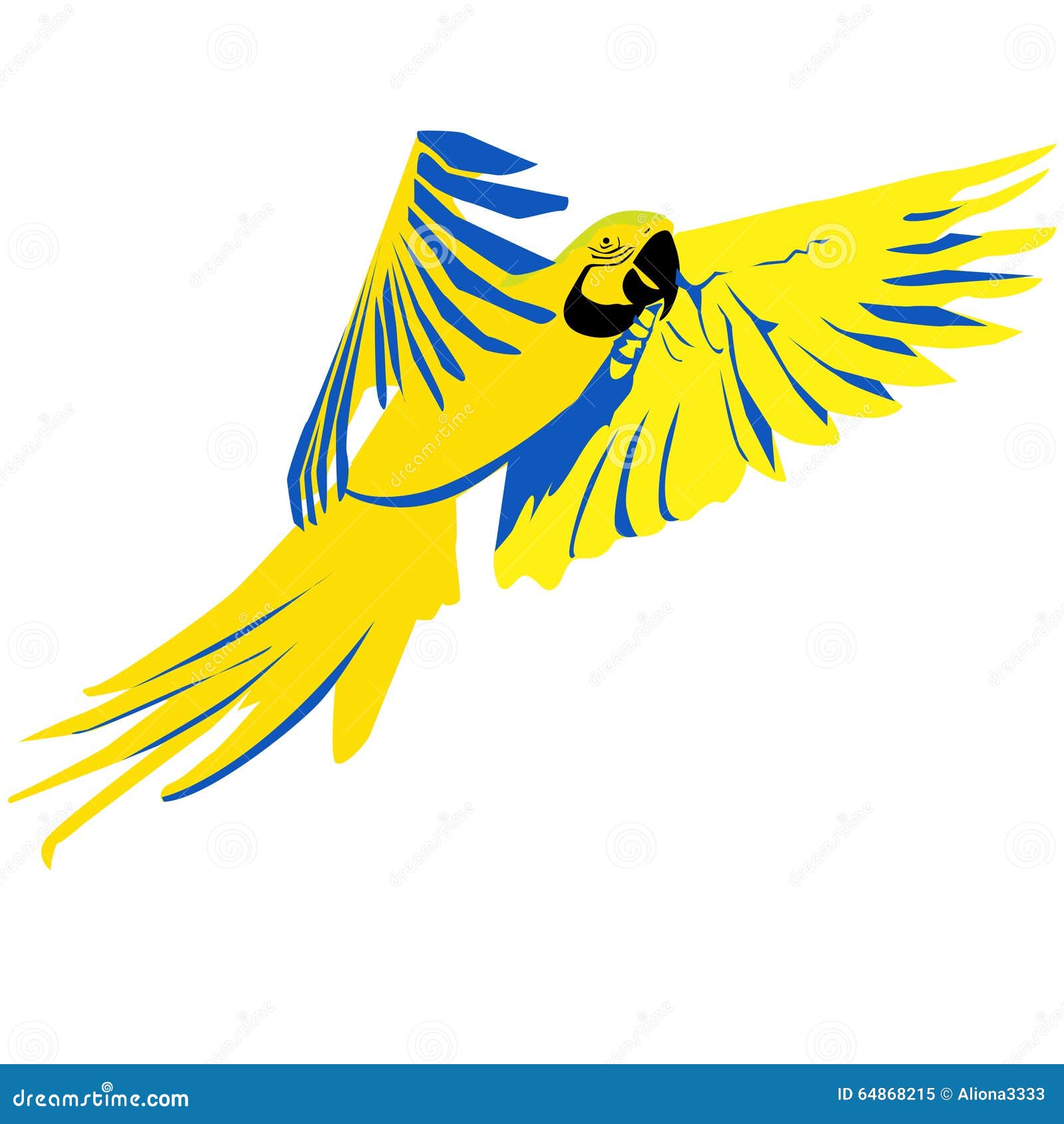 Flying Parrot Vector Illustration | CartoonDealer.com #17707068