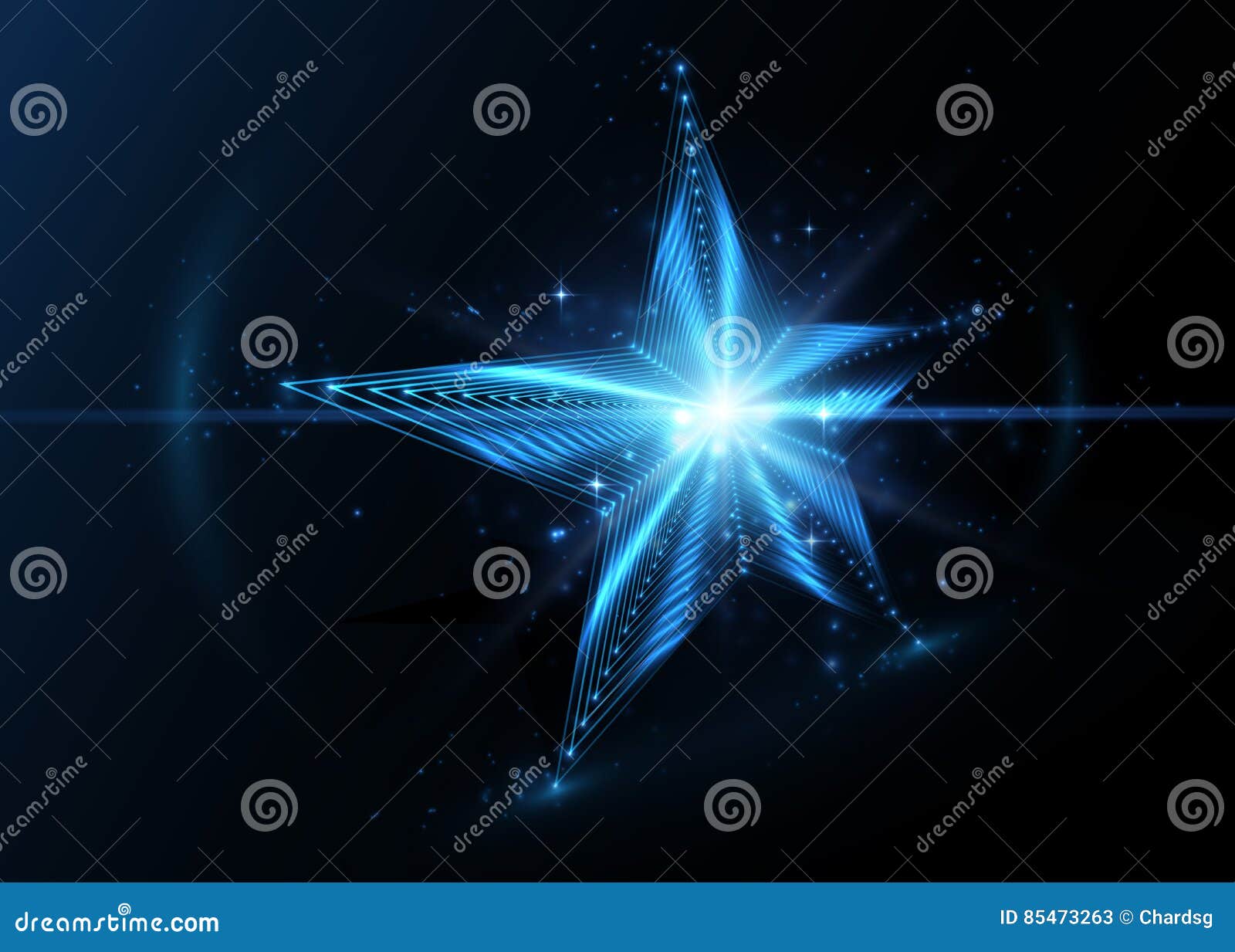 Bright Flying Star Background. Vector Illustration. Stock Vector ...