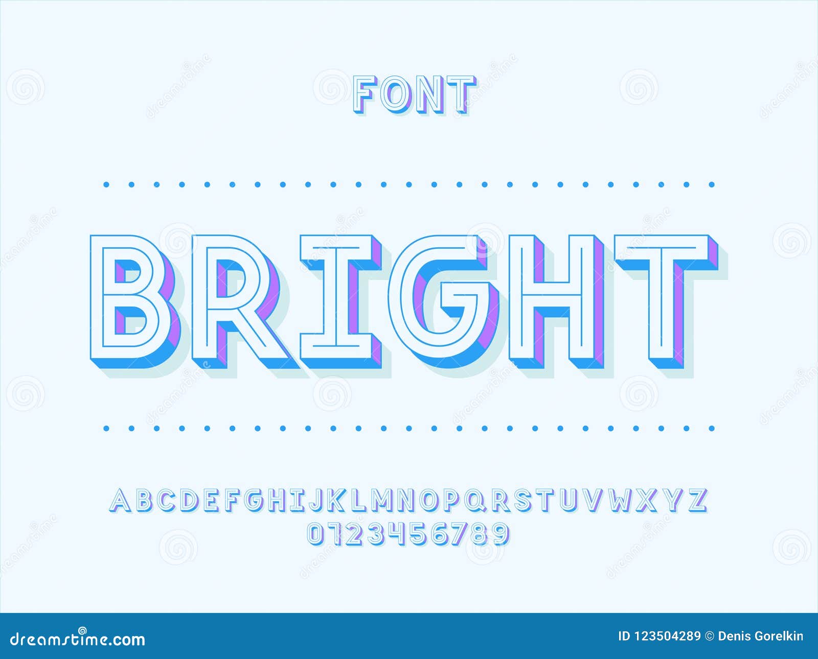 Bright Font. Vector Alphabet Stock Vector - Illustration of typography ...