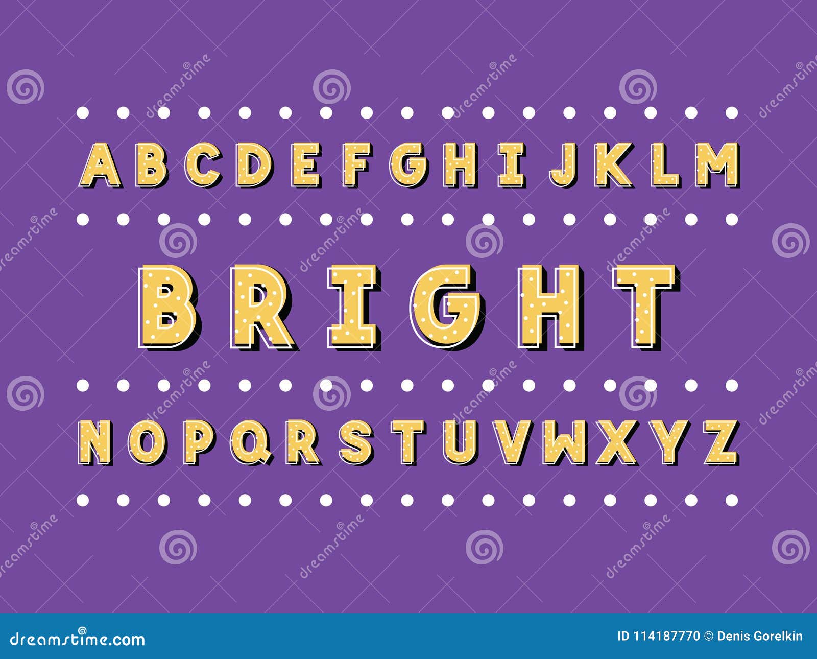 Bright Font. Vector Alphabet Stock Vector - Illustration of element ...