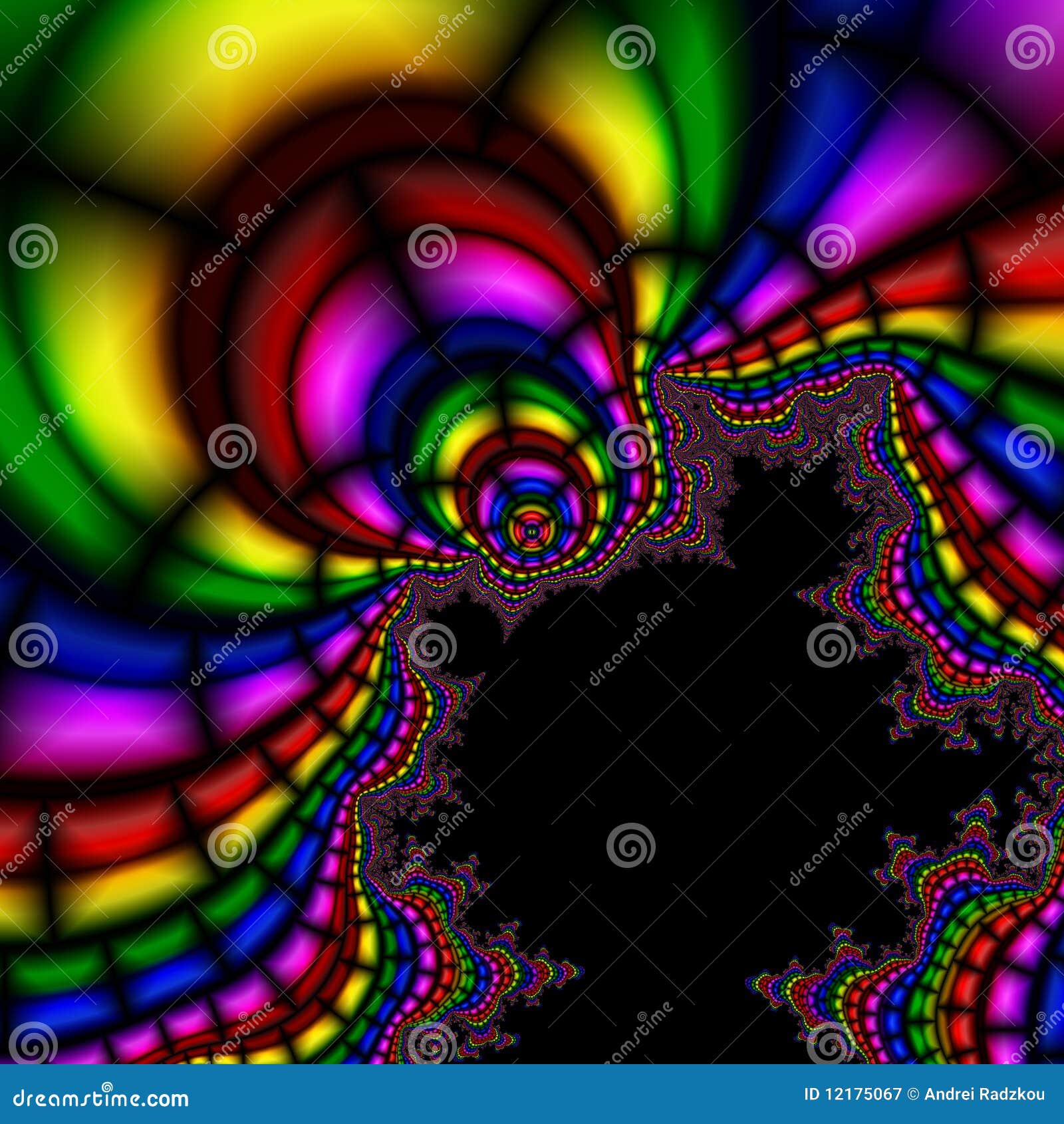 Bright fractal stock illustration. Illustration of abstract - 12175067
