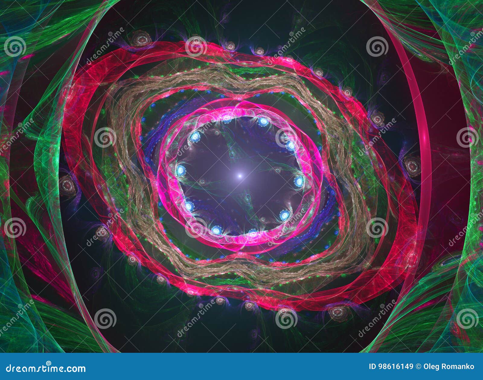 Bright Fractal with the Cosmic Pattern of the Universe. Stock ...