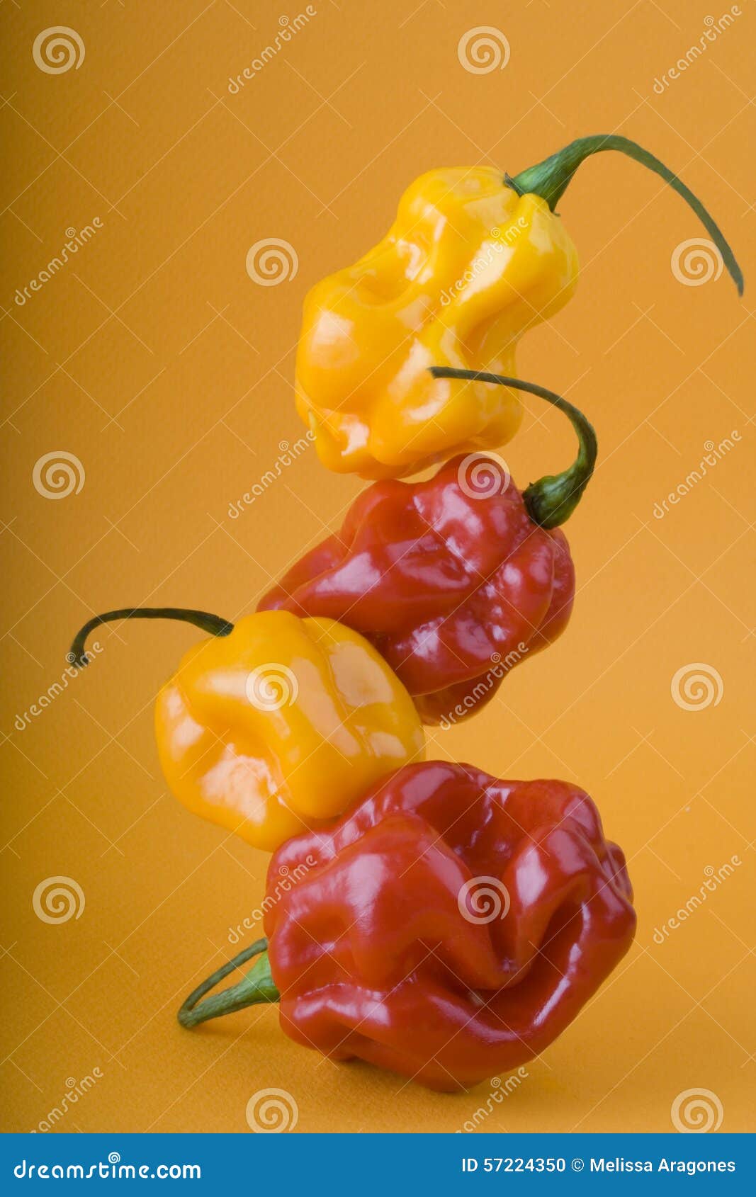 Bright and Fresh Hot Peppers Tower Stock Photo - Image of fresh, bright ...