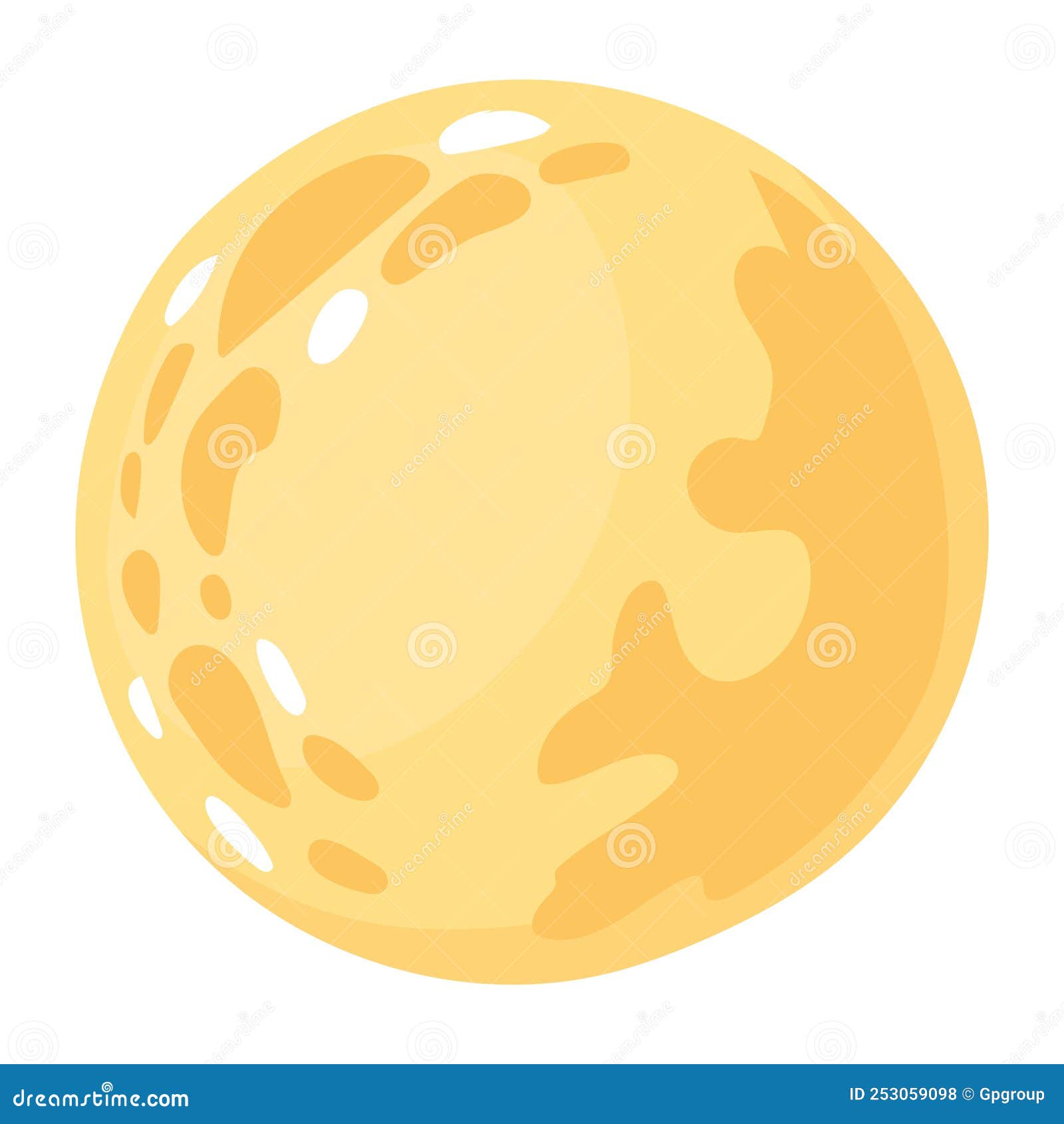 Bright full moon stock vector. Illustration of time - 253059098
