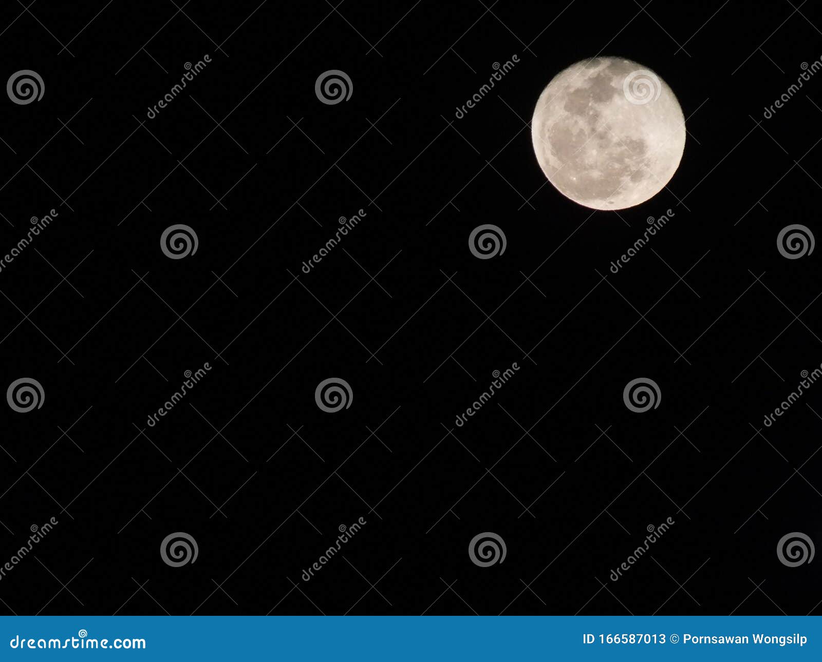 Bright Full Moon on the Full Moon Night Stock Image - Image of nature ...