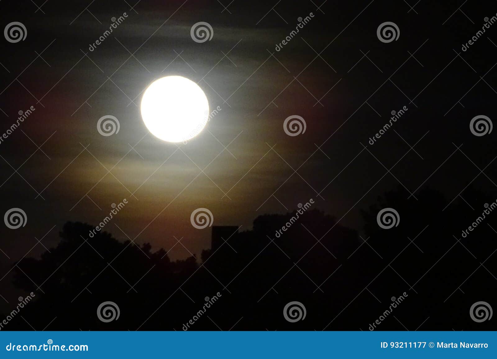 Bright Full Moon View As a Background Stock Image - Image of space ...