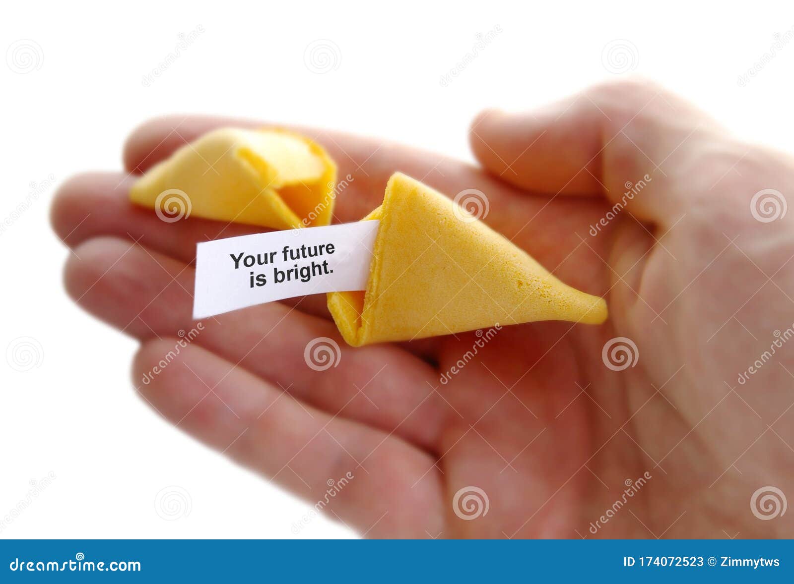 Bright Future Fortune Cookie Stock Image - Image of cookie, plan: 174072523