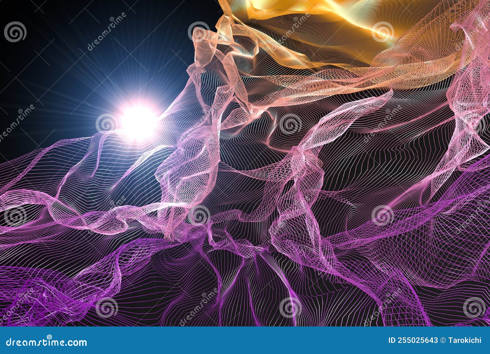 Bright Future. Futuristic Image. Different Dimensional Space. Beautiful ...