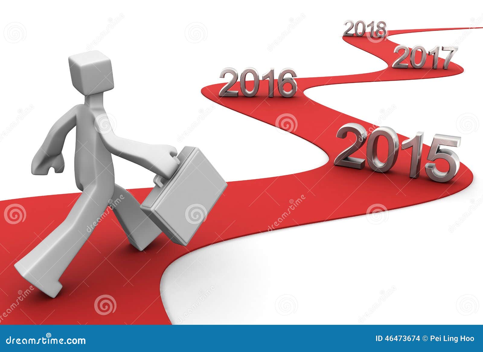 Bright future success 2015 stock illustration. Illustration of walking ...