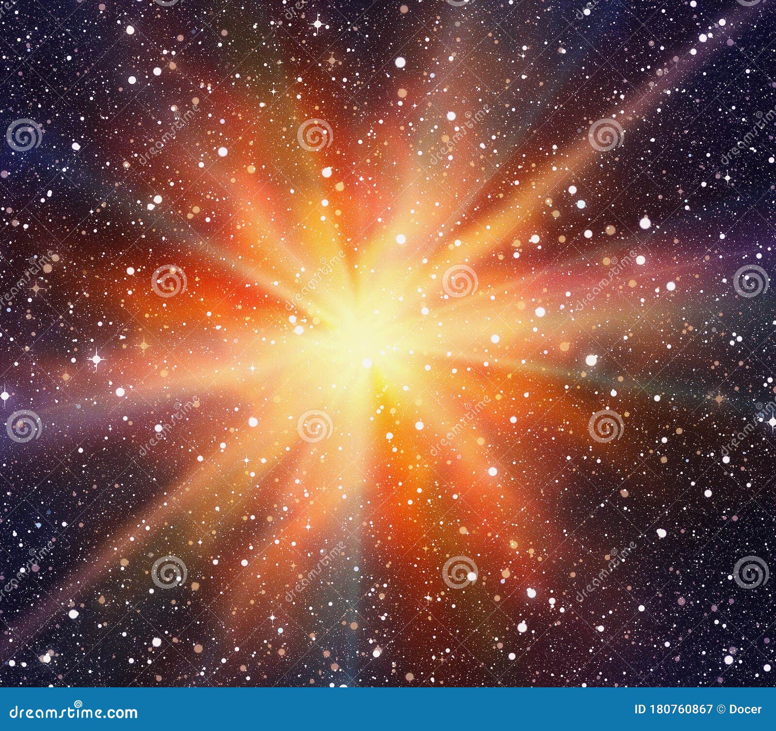 Bright Galaxy on a Space Stars Background Stock Illustration ...